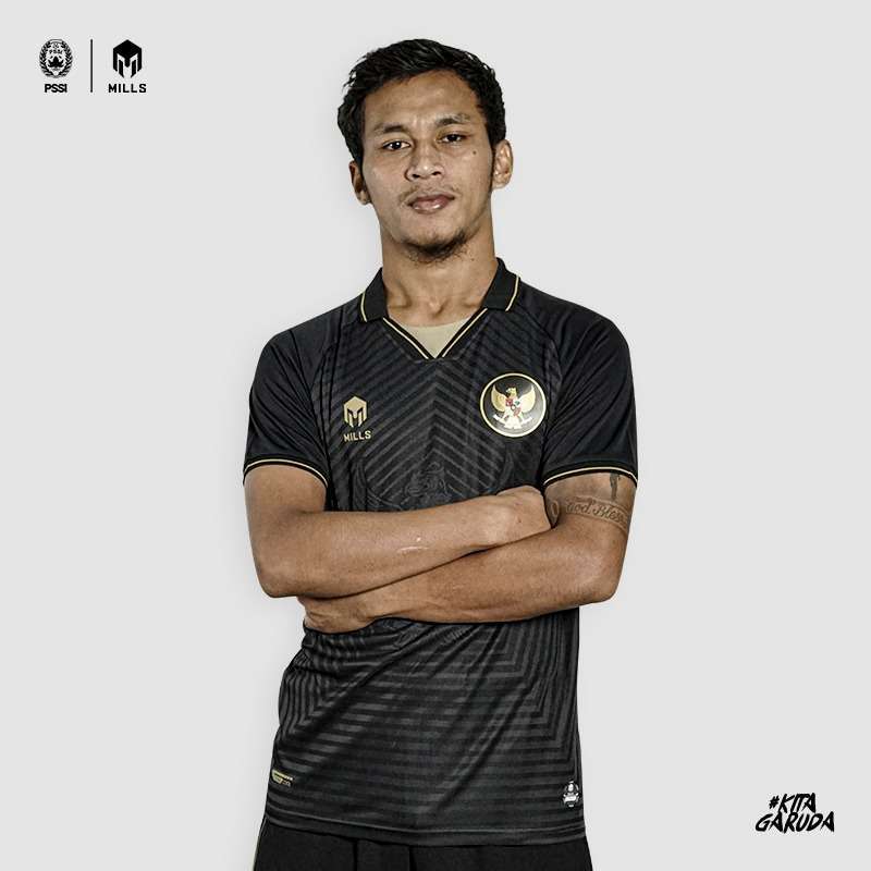 Jual MILLS Timnas Indonesia Jersey Third Player Issue 1019GR Black di ...