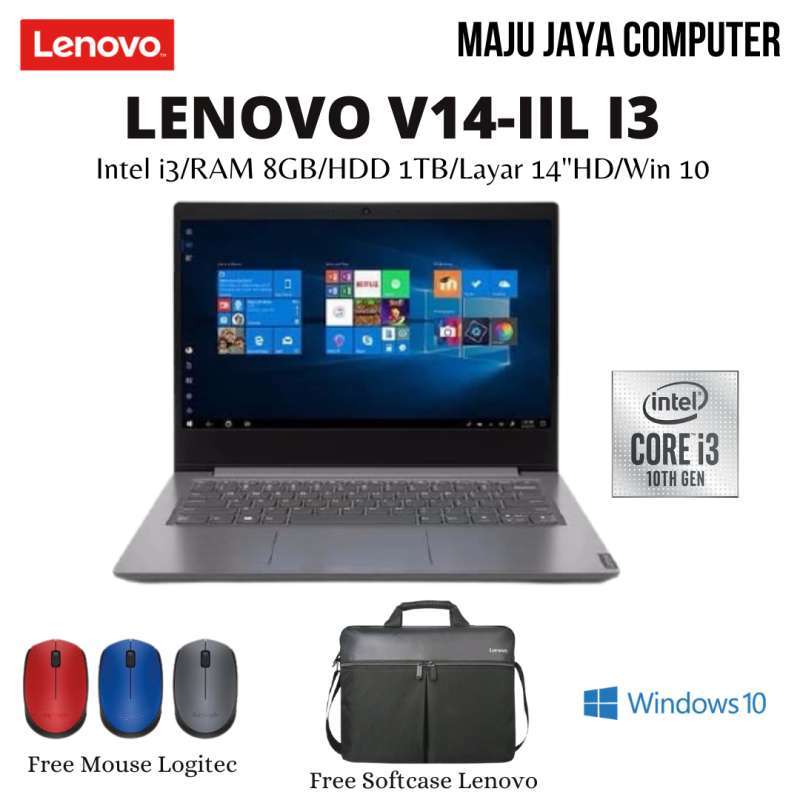 Jual Lenovo V14-IIL I3 Laptop [Intel i3/ RAM 8GB/ HDD 1TB/ Layar 14 inch HD/ Win 10] di Seller ...