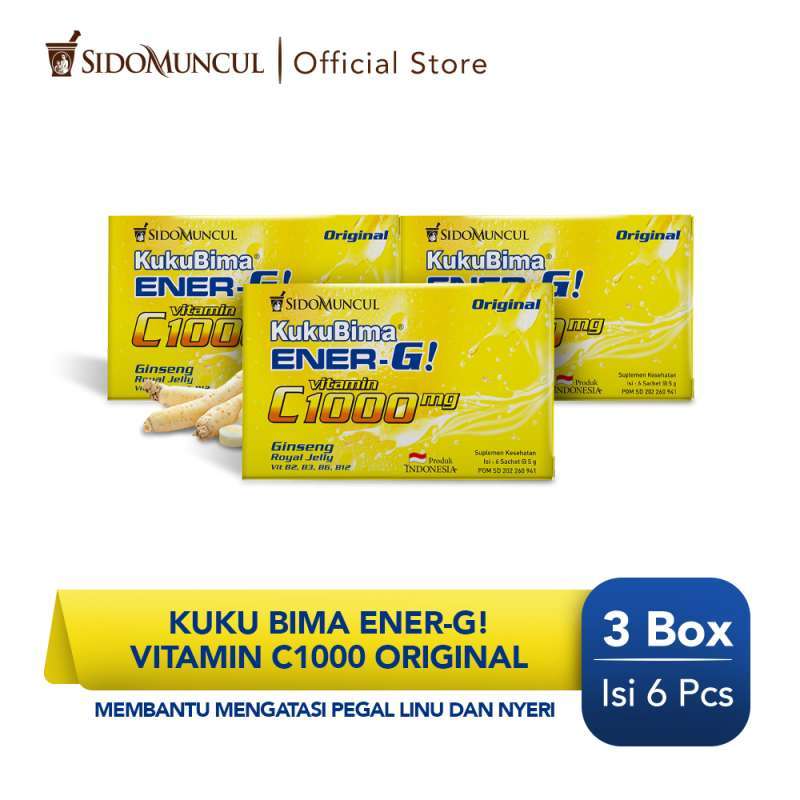 Promo Kuku Bima Ener-G Vit C1000 Original 3x6's - Minuman Berenergi ...