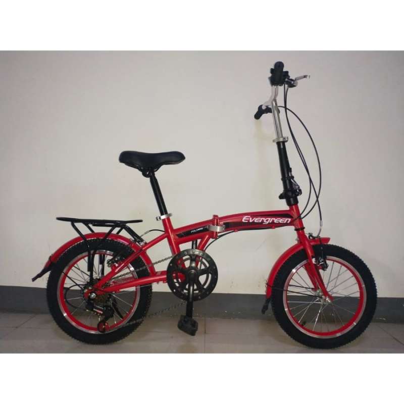 Jual SEPEDA LIPAT 16 EVERGREEN 6 SPEED UNTUK ANAK REMAJA SAMPAI DEWASA FOLDING BIKE - MERAH di ...