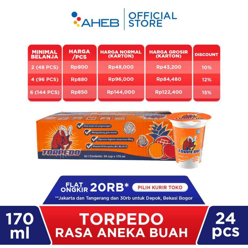 Jual Torpedo Minuman Energi Rasa Aneka Buah 170ml - 24 Pcs Di Seller Kratingdaeng - Grogol ...
