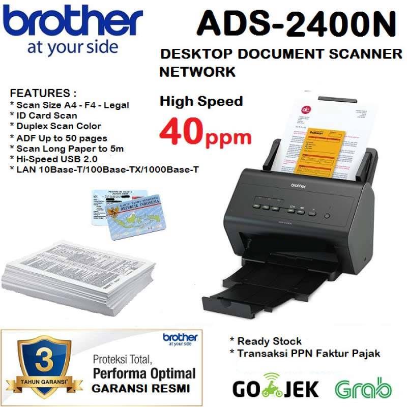 Jual BROTHER Scanner ADS-2400N Speed 40ppm with ADF + Network ADS2400N ...