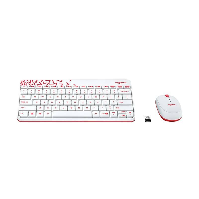 Jual Logitech Mk240 Nano Wireless Keyboard Combo - Putih Merah Di ...