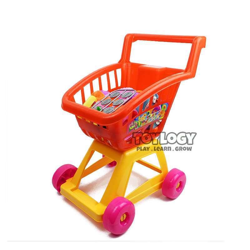 Jual Toylogy Mainan Anak Trolley Supermarket Shopping Cart Troly Troli ...