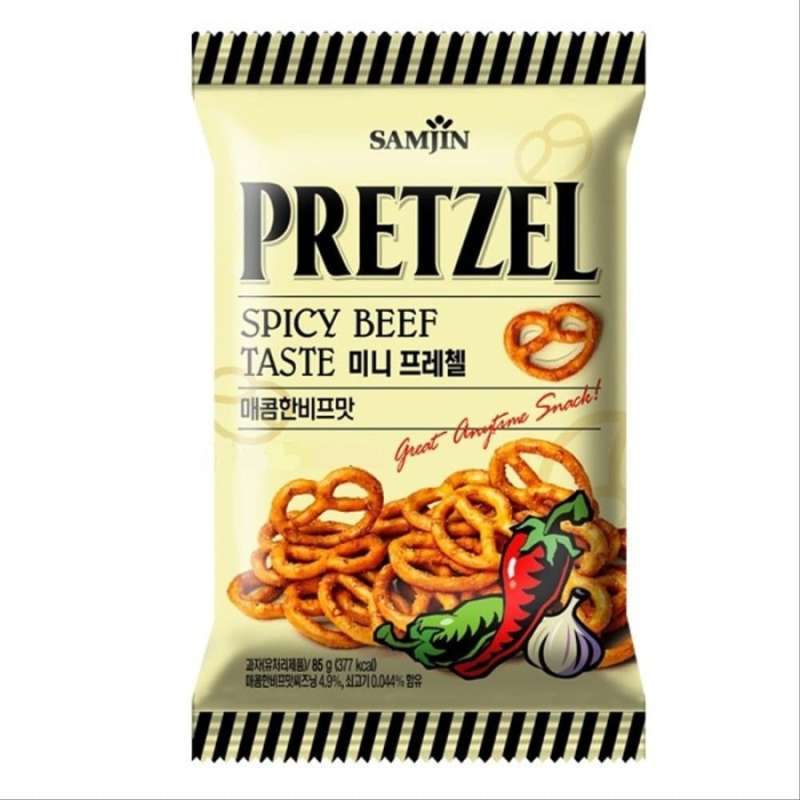 Jual Samjin Mini Pretzel 85g Korean Snack - Rasa Spicy Beef di Seller ...