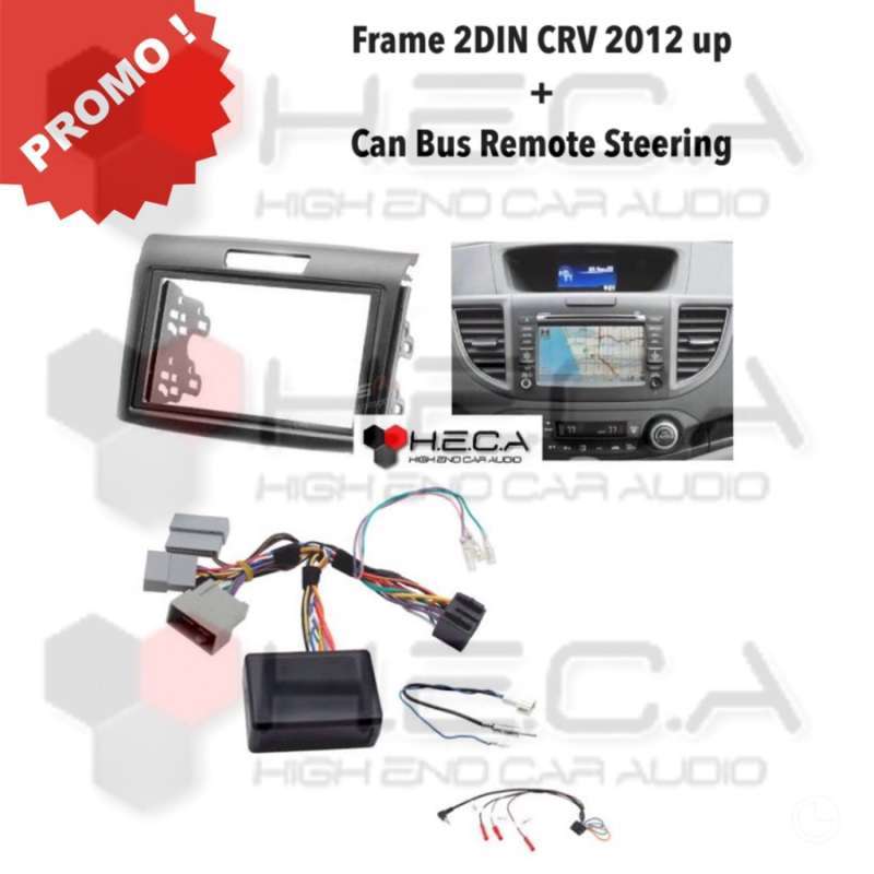 Promo Frame Double Din + Can Bus Canbus Remote Steering HONDA CRV 2012 ...