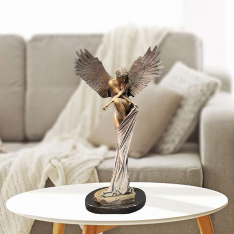 Jual Art Tabletop Sculpture Female Form Angel Wing Statue Fairy Figure ...