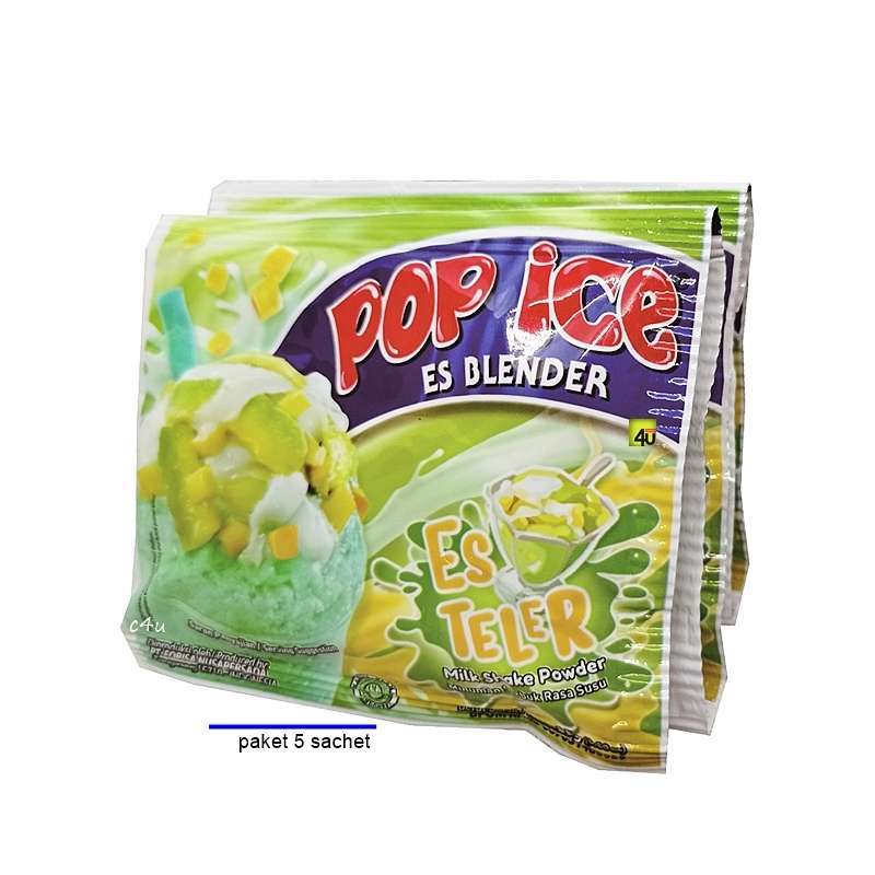 Jual POP ICE - Milk Shake Powder Rasa ES TELER - PAKET 5 SACHET di ...