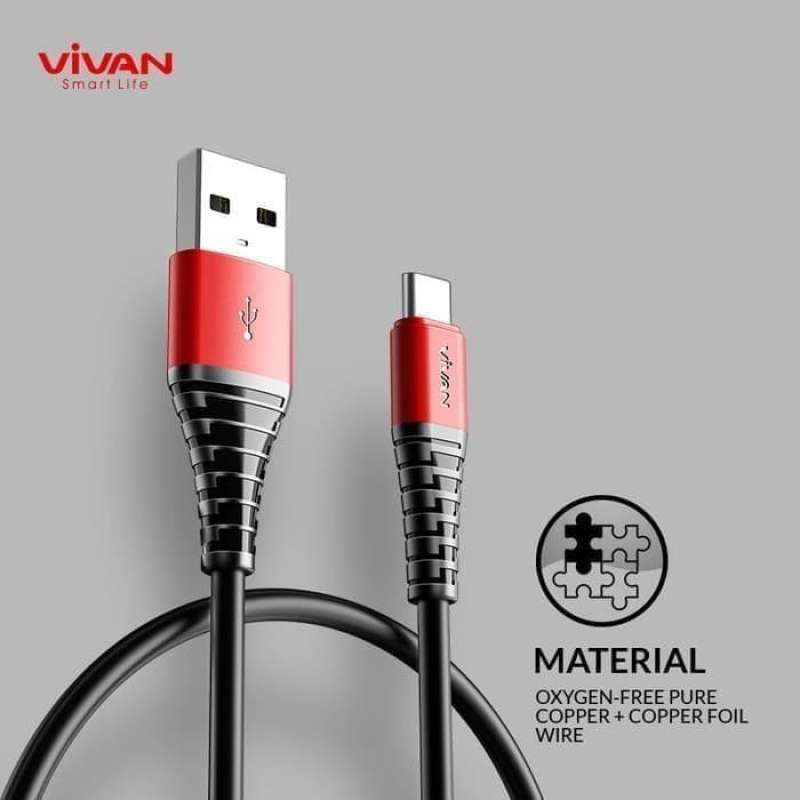 Jual Vivan Data Cable Sc30 Usb To Type-C 30Cm Original Kabel Fast ...
