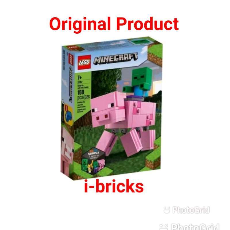 Jual LEGO Minecraft 21157 BigFig Pig with Baby Zombie di Seller I ...
