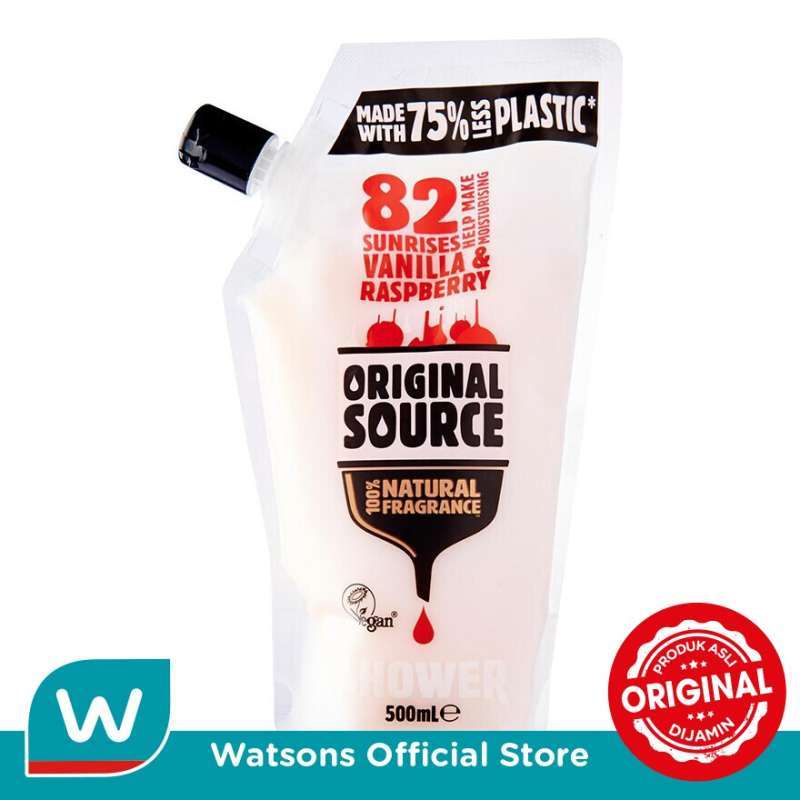 Jual Original Source Shower Vanilla Raspberry Body Wash [500 mL/ Pouch ...
