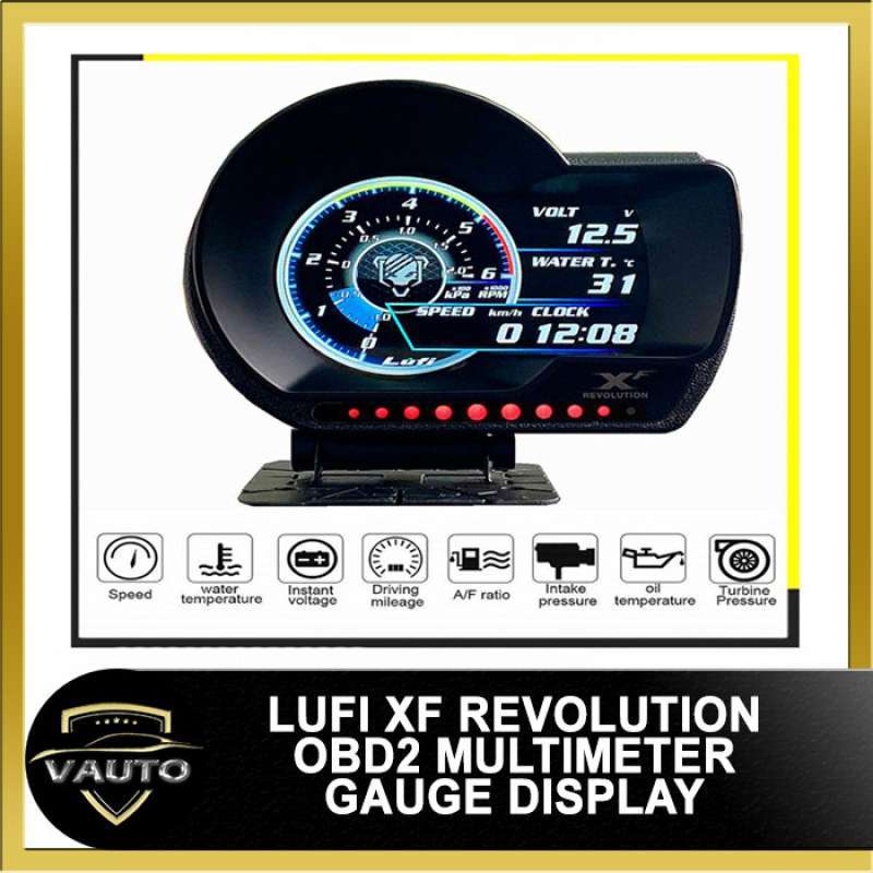 Jual Lufi Xf Revolution Obd2 Multimeter Gauge Display Tachometer ...