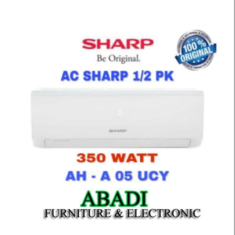 Jual AC SHARP AH-A5UCY / 5 UCY AC SPLIT 1/2 PK STANDARD di Seller ABADI ...