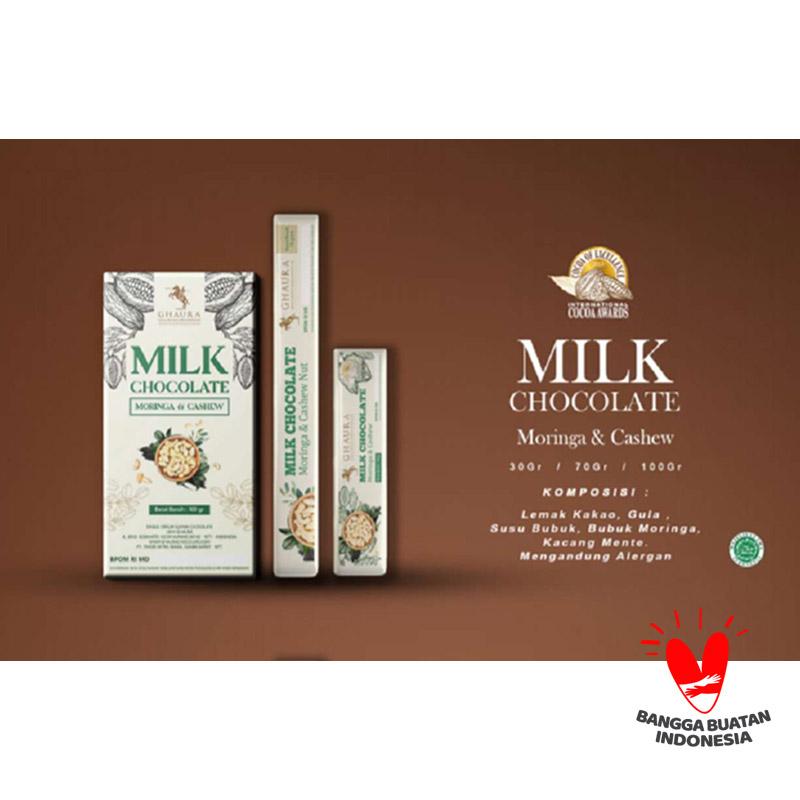 Jual Ghaura Milk Chocolate With Moringa And Cashew - 30 Gram di Seller ...