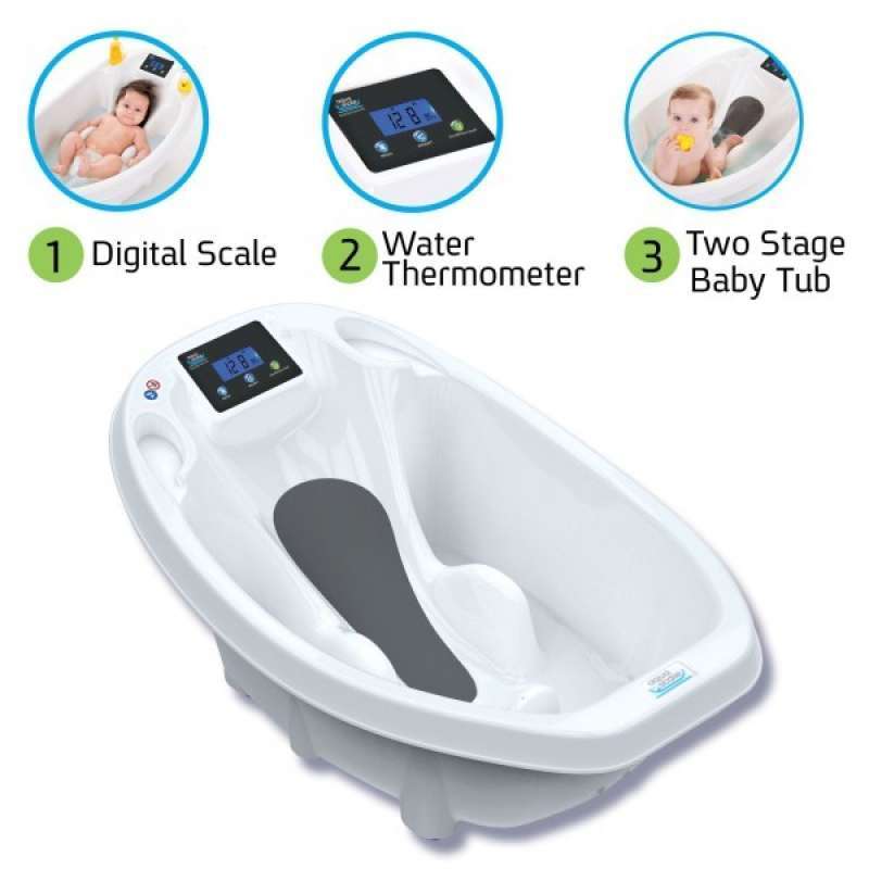 Jual Aqua Scale Timbangan Bayi Digital Termometer Dan Bak Mandi Bayi di ...