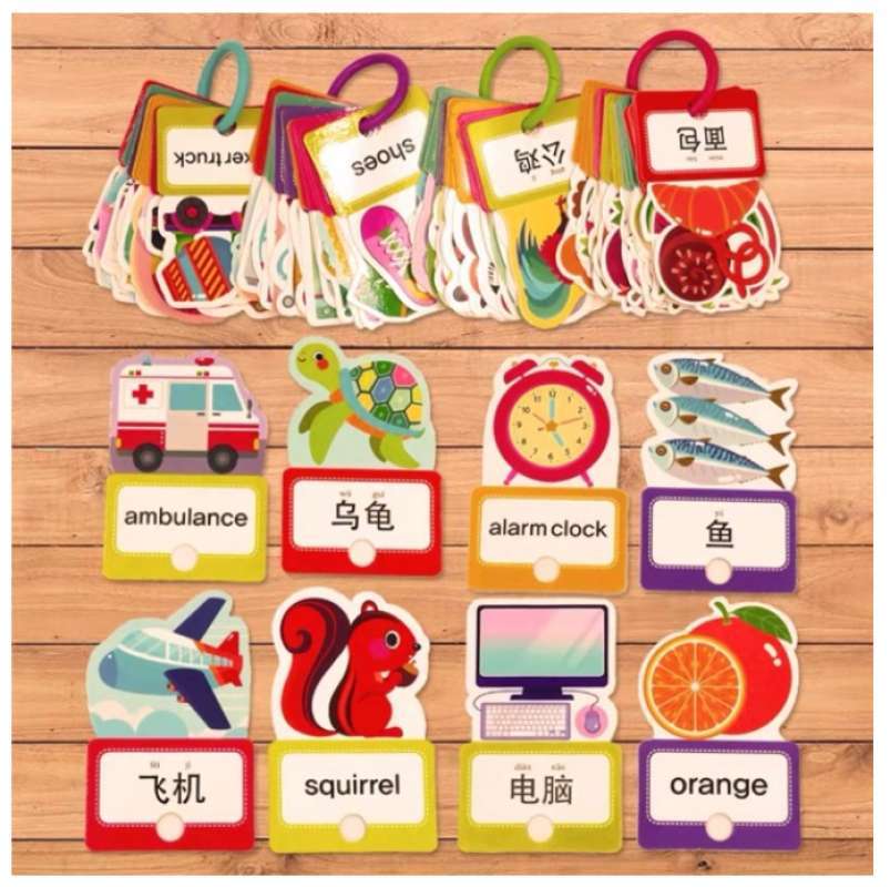 Jual Flash Card Mandarin English Pinyin - Colorful Flashcard - Kartu ...