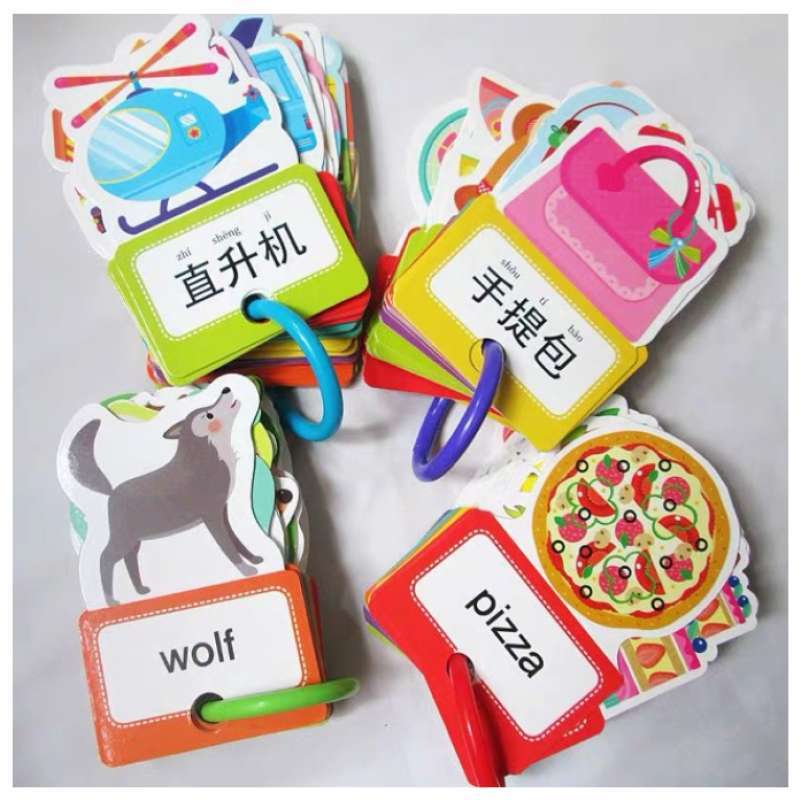 Jual Flash Card Mandarin English Pinyin - Colorful Flashcard - Kartu ...