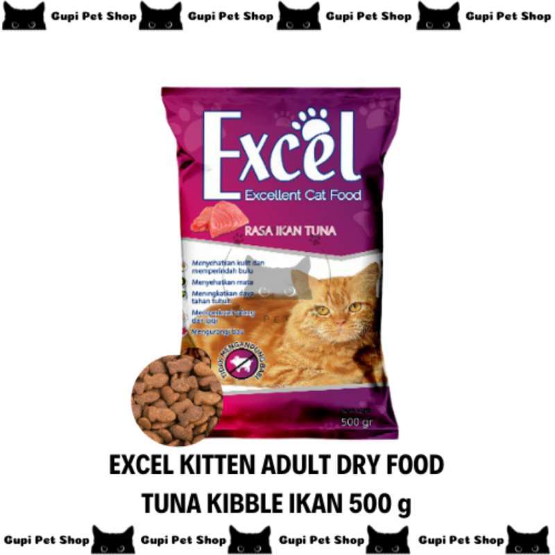 Jual Excel Cat Kitten Adult Dry Freshpack Tuna Bentuk Ikan 500 Gram Di ...