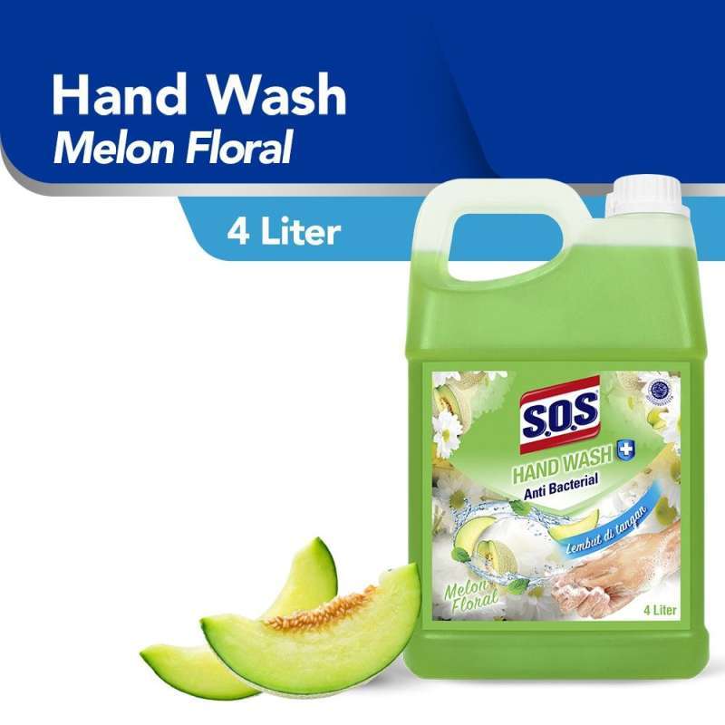 Jual Sos Anti Bacterial Hand Wash Sabun Cuci Tangan - Melon Floral [4 ...