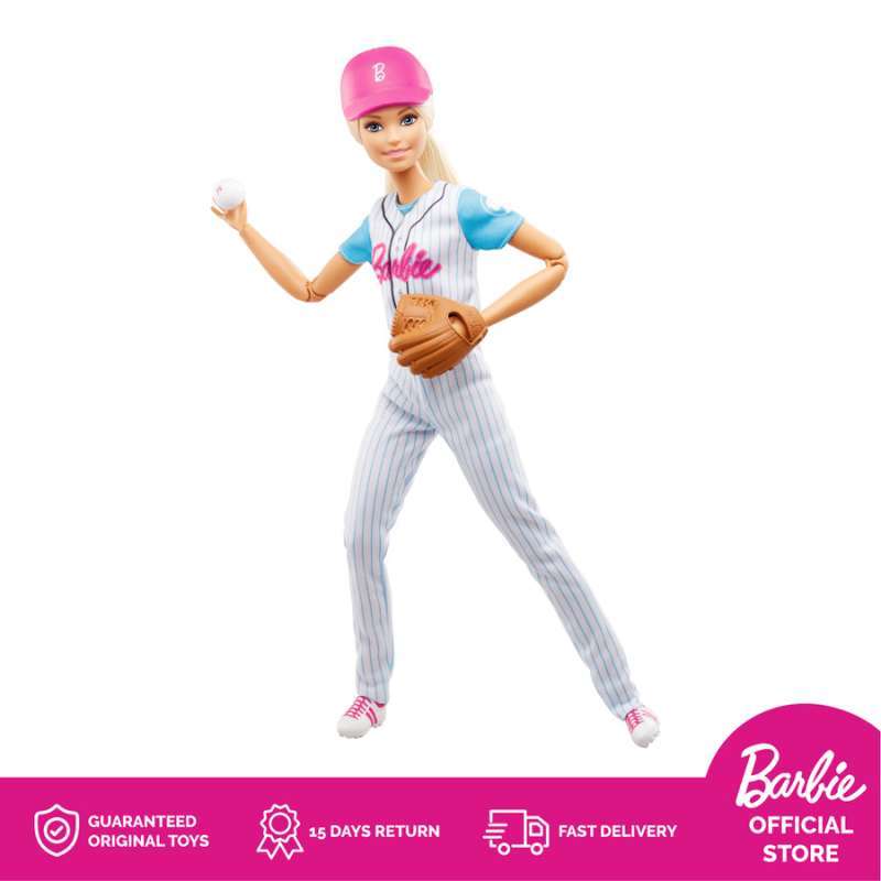 Jual Barbie Made to Move Baseball Player Doll di Seller Mattel Official ...