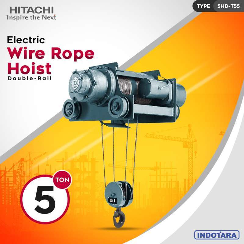 Jual Electric Wire Rope Hoist 5 Ton Hitachi Hoist 5HD-T55 di Seller PT ...