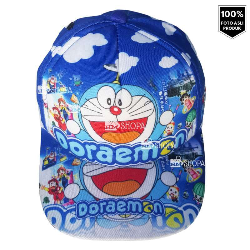 Jual HM Topi Doraemon Fullprint Anak Laki-laki Perempuan Main Pergi ...