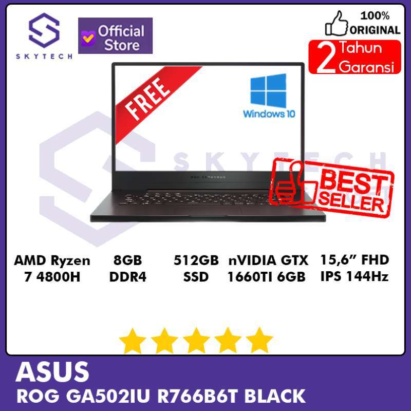 Jual LAPTOP GAMING ASUS ROG GA502IU R766B8T RYZEN 7 4800HS 8GB 512GB ...