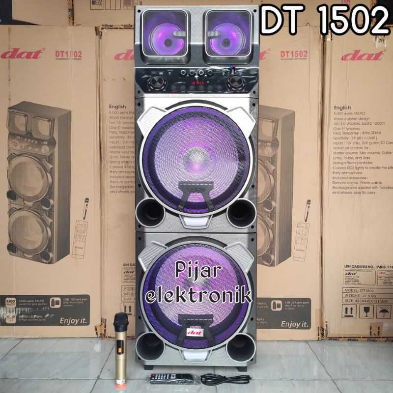 Jual Speaker Portable 15 Inch Dat Dt 1502 Bluetooth Karaoke Di Seller ...