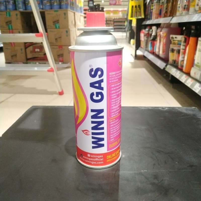 Jual tabung gass kaleng Portable winn gas butane 235 gram di Seller Umi ...