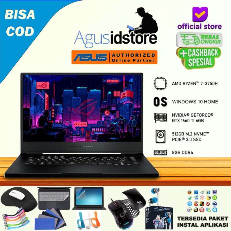 Jual ASUS ROG Zephyrus G Ryzen 7-3750H GTX 1660Ti 8GB 512GB SSD 15.6 ...