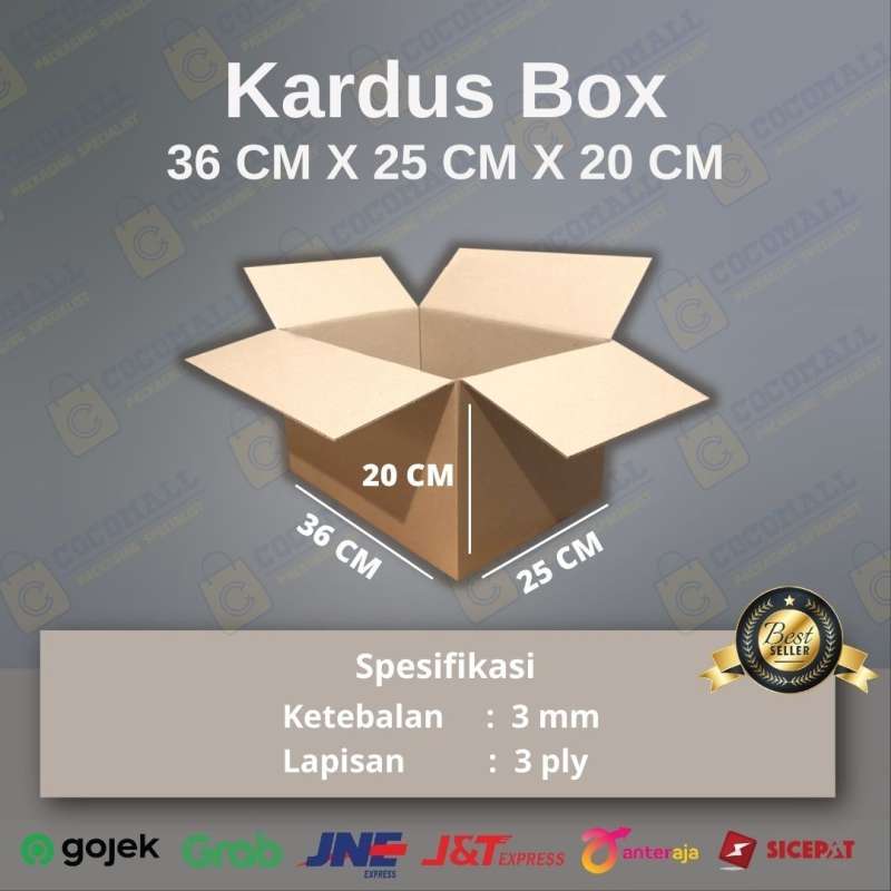 Jual KARDUS BOX KARTON UKURAN 36x25x20 CM BARU di Seller Coco Mall ...
