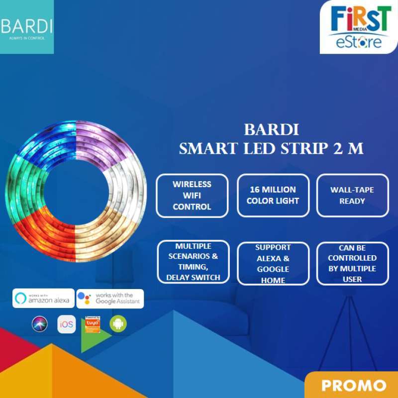 Jual Bardi Smart LED Strip 2M di Seller First Media Hardware Official ...