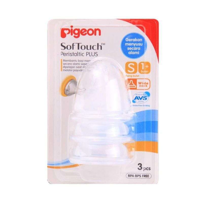 Jual Pigeon Softouch Peristaltic Plus Nipple Wide Neck Dot Blister Isi 3 Pcs - S Di Seller Huggy ...