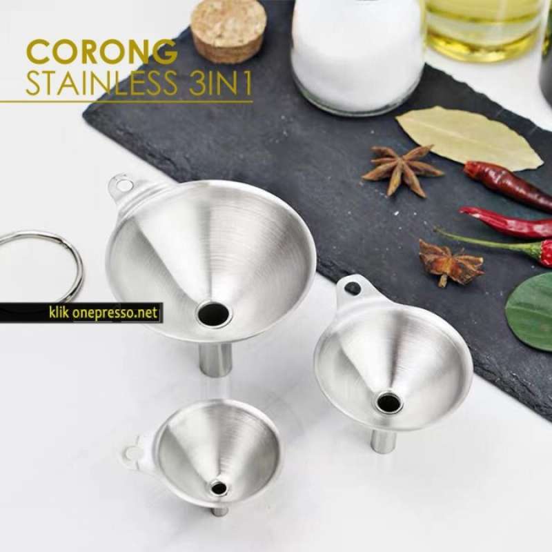 Jual Corong Stainless Mini SET 3in1 (Kode 006)) di Seller ponimanku ...