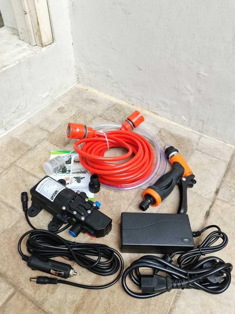 Promo SET LENGKAP POMPA AIR CUCI MOTOR MOBIL - CUCI AC MINI STEAM ...
