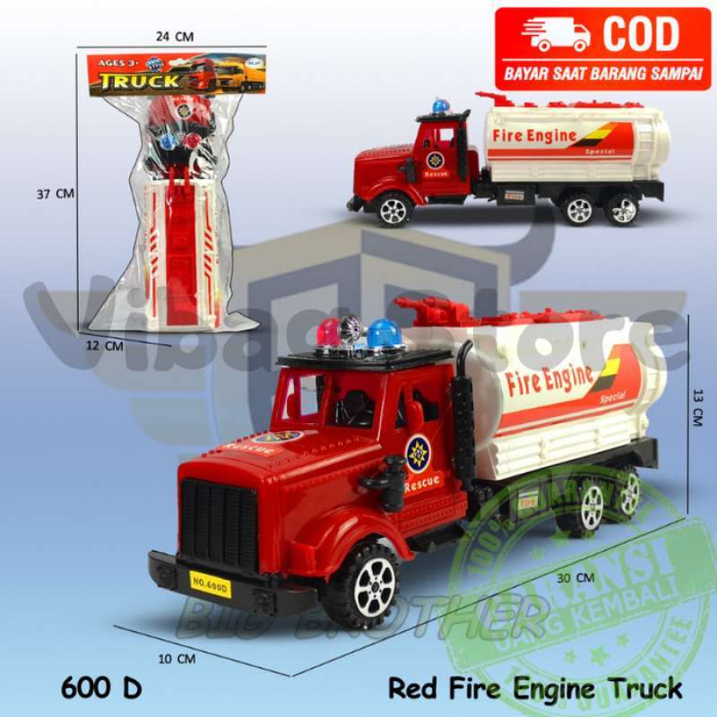 Promo Truk Trek Mainan Fire Tank Mobil Tangki Pemadam Kebakaran 600D ...