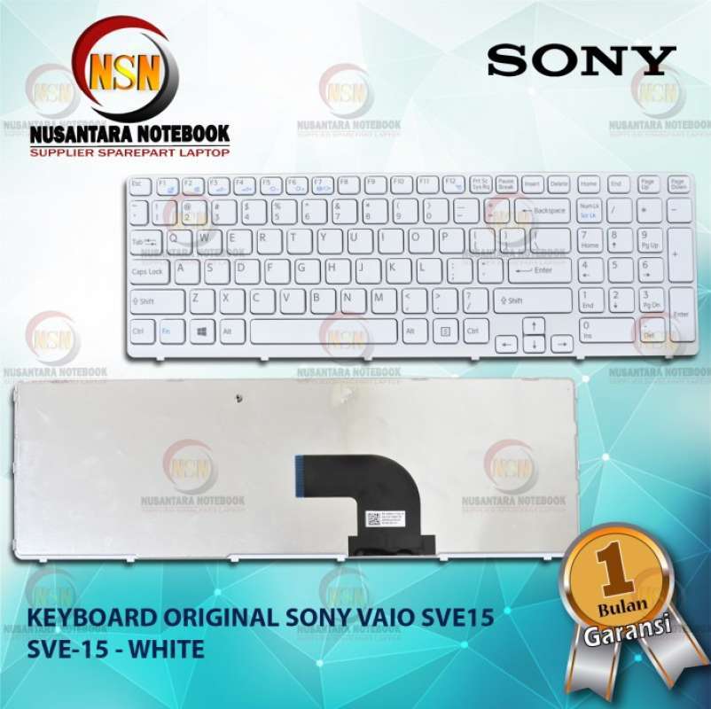 Promo Keyboard Original Sony SVE15 SVE-15 Series White Diskon 5% di ...