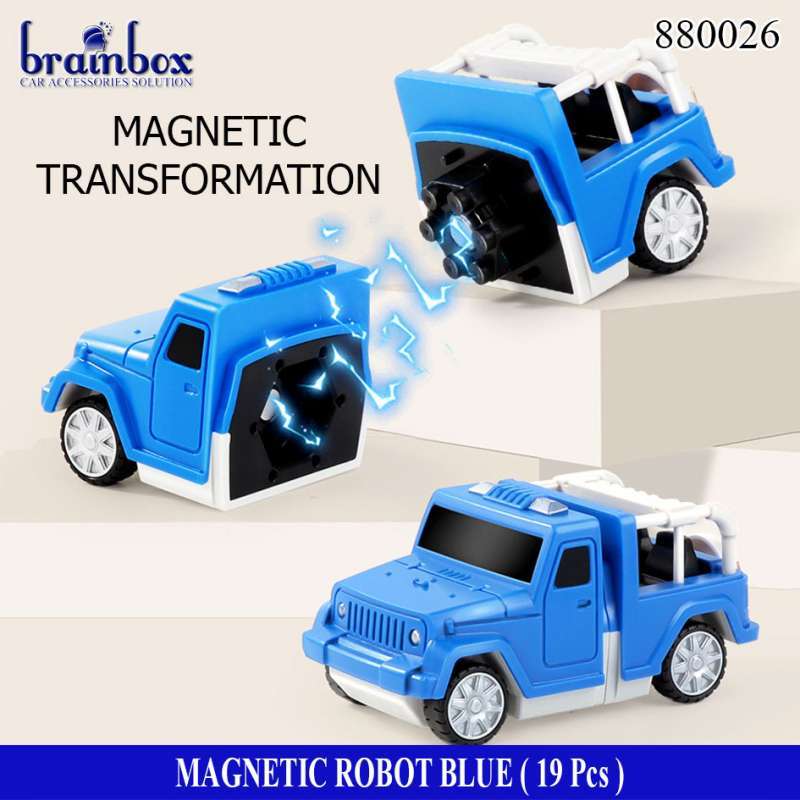 Jual Magnetic Robot Blue Mainan Anak Mobil Robot Magnet Di Seller ...