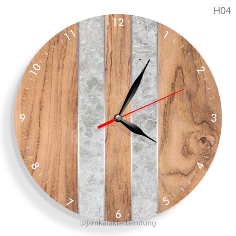 Jual Jam Dinding Minimalis Kayu Custom Scandinavian Retro Vintage H ...