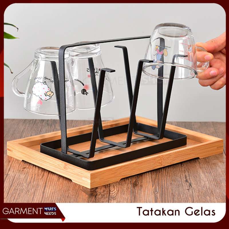 Jual Rak Gelas Tempat Cangkir Cup Holder Organizer Besi Anti Karat ...