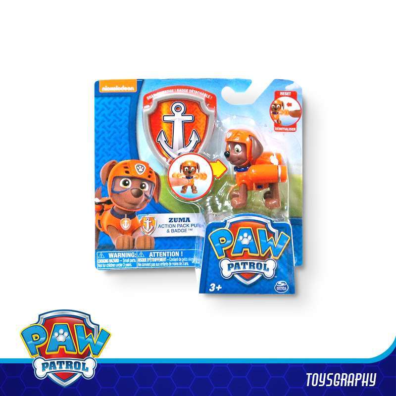 Jual Paw Patrol Action Pack Zuma Pup & Badge Di Seller Toysgraphy ...