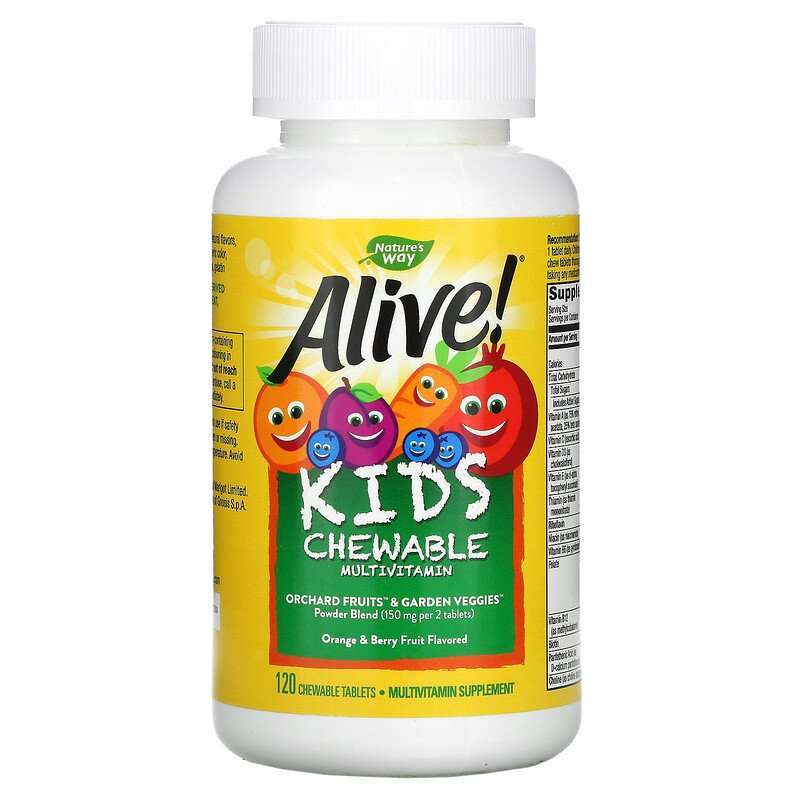 Promo Nature's Way Alive! Kids Chewable Multivitamin 120 Chewable ...