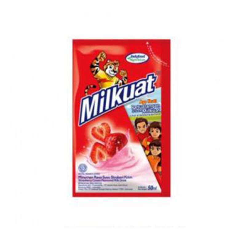 Jual Milkuat Strawberry Minuman Susu [50 mL/ Pouch] [ 1 pcs ] di Seller ...