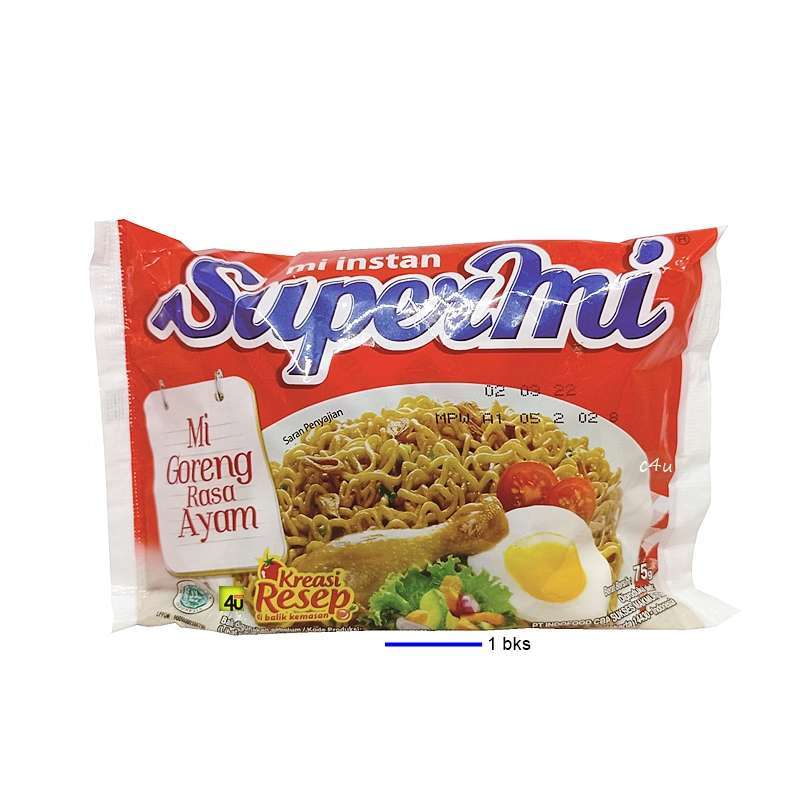 Jual Supermi - Mie Instan REGULER Rasa MI GORENG AYAM - 1 bungkus di ...