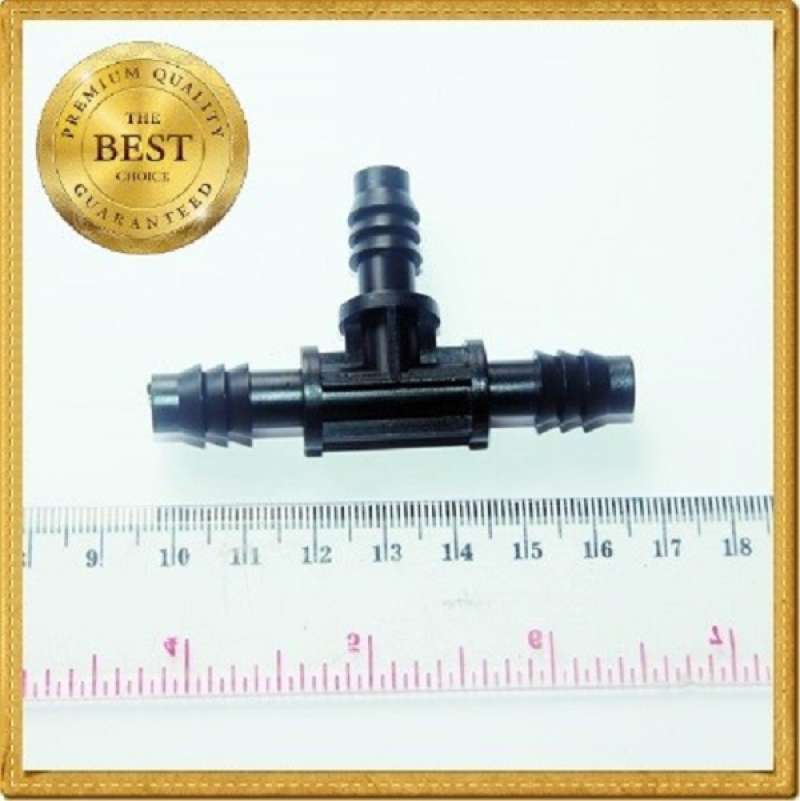 Jual Nepple Nepel Tee 12 mm Hidroponik Adaptor ABT Penyambung Selang ...
