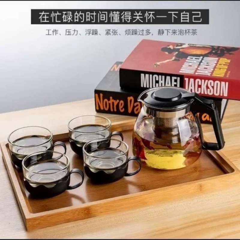 Jual tea pot tempat seduh teh 1 set 5in1 saringan and tempat kopi di ...