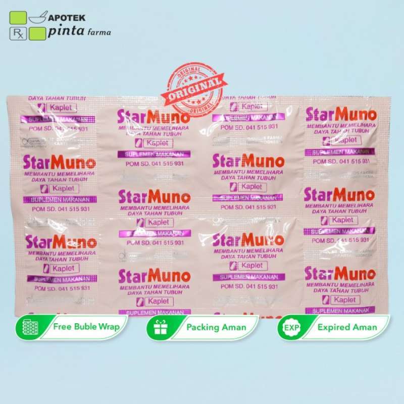Jual Multivitamin Starmuno 10 Kaplet di Seller Apotek Pinta Farma ...