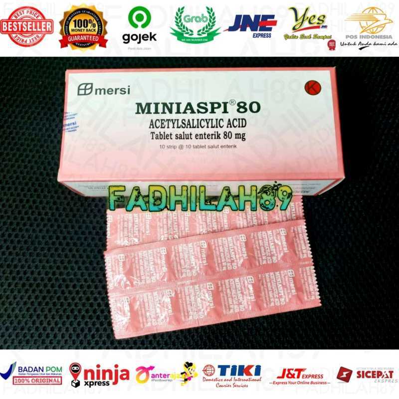 Jual Miniaspi 80 Mg Acetylsalicylic Acid 80 Mg Strip Original 10 Tablet ...