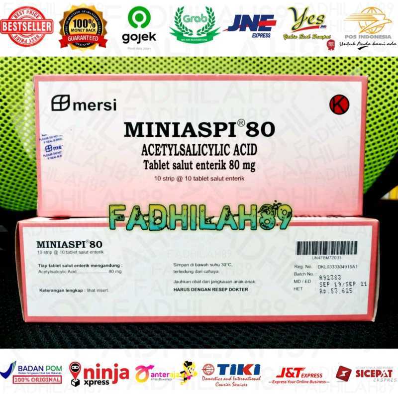 Jual Miniaspi 80 Mg Acetylsalicylic Acid 80 Mg Strip Original 10 Tablet ...