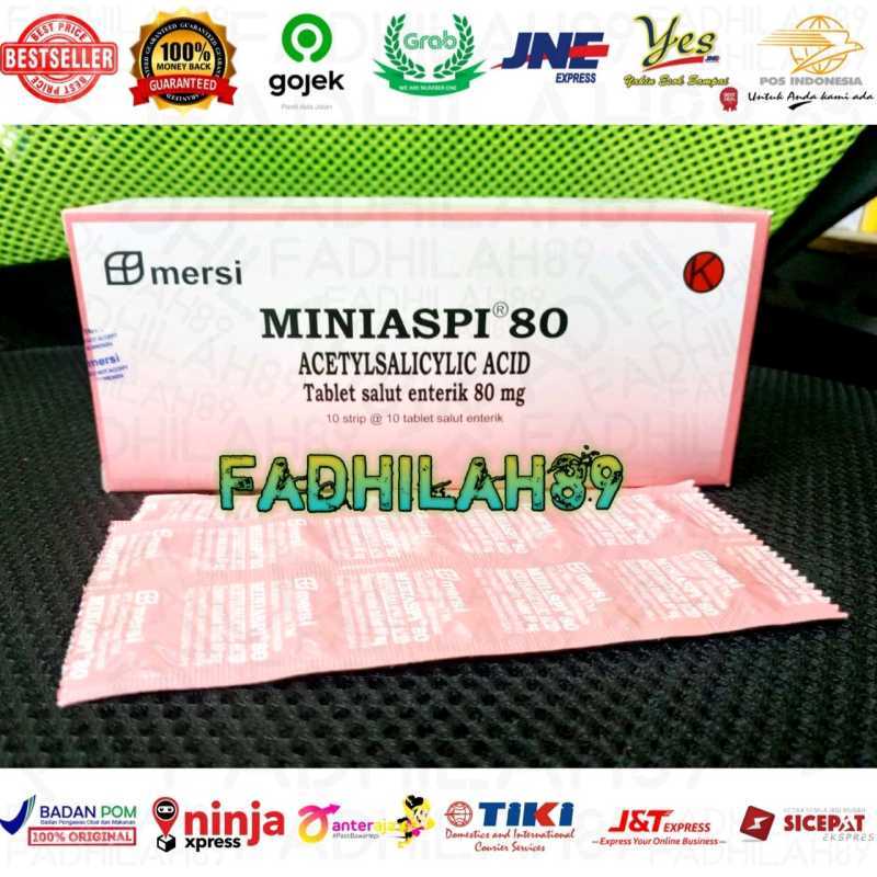 Jual Miniaspi 80 Mg Acetylsalicylic Acid 80 Mg Strip Original 10 Tablet ...